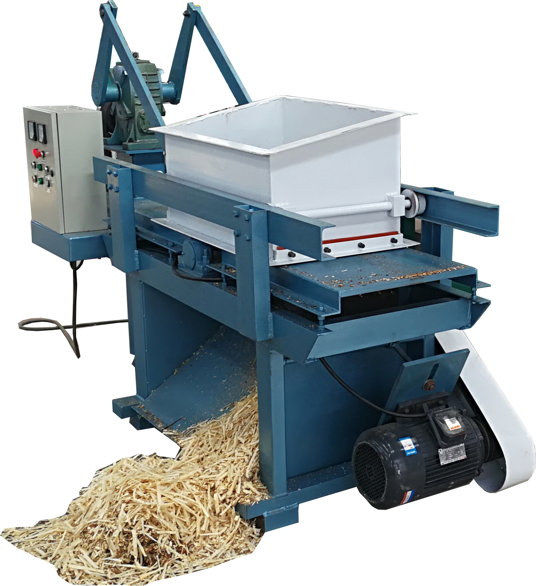 Pneumatic Press Wood Shaving Equipment 180KGS 1400*500MM Bucket